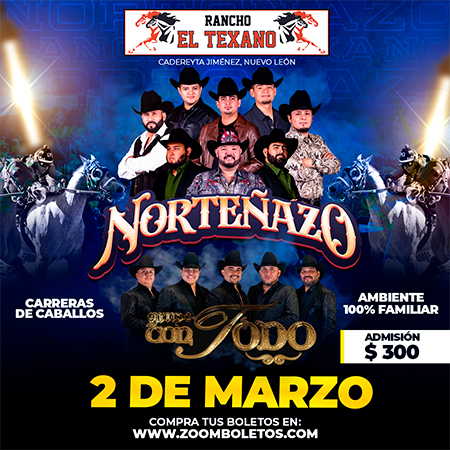 Boletos | RANCHO EL TEXANO - EL NORTEÑAZO | Zoom Boletos